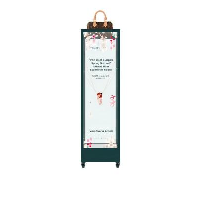 China 48 Inch Vertical Transparent OLED Showcase Display for Cultural Heritage and Museum Exhibition Cabinets for sale