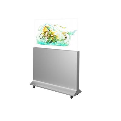 China 55 Inch Portable Lifting Transparent OLED Display for Product Launch Events and Brand Reveals for sale