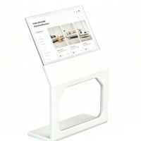 China 55 Inch Floor Standing Transparent OLED Totem Interactive Touch Screen for Smart Digital Signage for sale