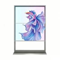 China 55 Inch Ultra-thin High Contrast Advertising Panel Horizontal 2x1 splicing model transparent oled touch screen for sale