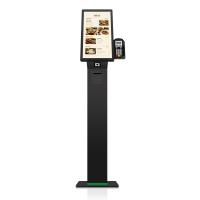 China 21.5 Inch Black With Lights Interactive Self Service Payment Vertical Kiosk Automatic Touch Screen For Restaurant for sale