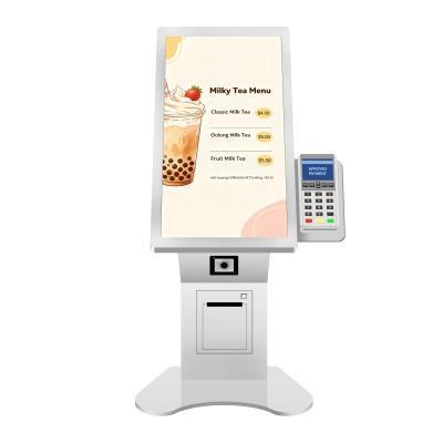 China 21.5 Inch Desktop Restaurant Ordering Machine Self Service Terminal Checkout Payment Kiosk SDK Facial Recognition Multi-OS for sale