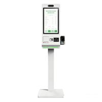 China 21.5 Inch Modular Configuration Self Ordering Machine Kiosk QR Scanner Pos Printer Rfid Reader Self Service Kiosk for Restaurant for sale