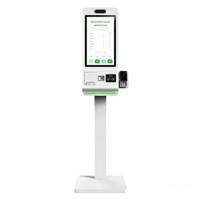 China 21.5 Inch Modular Configuration Self Ordering Machine Kiosk QR Scanner Pos Printer Rfid Reader Self Service Kiosk for Restaurant for sale
