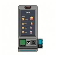 China 21.5 Inch desktop Interactive Self Service Payment Kiosk Automatic Touch Screen Kiosk Self Ordering Machine for Restaurant for sale