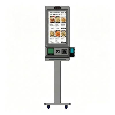China 27 Inch Interactive Touch Screen Self-Service Fast Food Ordering Kiosk for Shopping Malls Retail Stores Indoor Application SDK OEM for sale