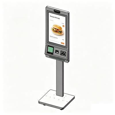 China 27 Inch Restaurant Unattended Desktop Automatic Touch Fast Food Self Ordering Payment for sale