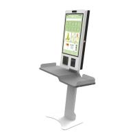 China 21.5 Inch Floor Standing self service money order kiosk with Camera and POS Machine Holder for sale
