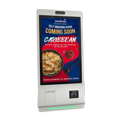 China 32 Inch Self Service Payment Kiosk Checkout Wall-mounted For Hotel Airport Subway Restaurant for sale