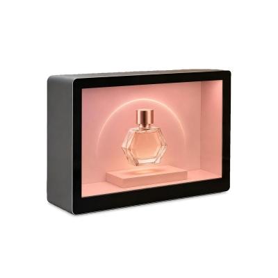 China AI Holographic Display Cabinets 15.6 Inch Transparent LCD Touch Showcase Interactive Video for sale