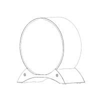 China 23.6 Inch Round Transparent OLED Showcase for Premium Countertop Visual Merchandising for sale