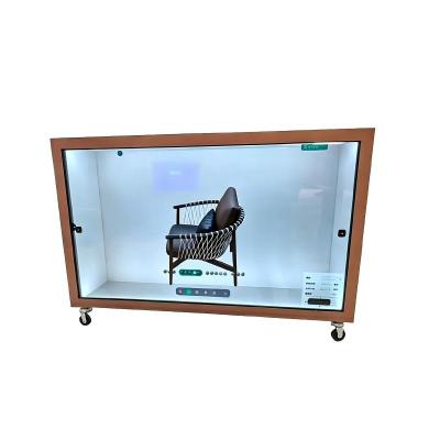 China 65 Inch Transparent LCD Display Box for Large Product Presentation and Visual Integration for sale