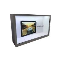China 75 Inch Horizontal Transparent LCD Showcase for Wide Product Presentation for sale