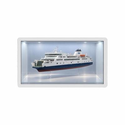 China 86 Inch Transparent LCD Advertising Box for Large-Scale Brand Visual Communication for sale