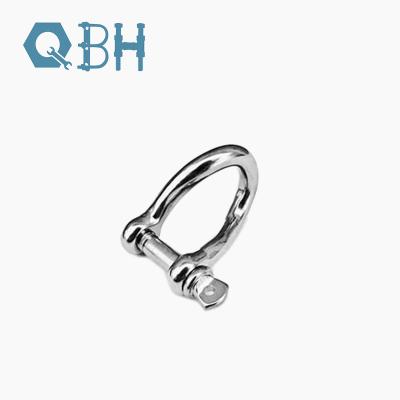 China Marine Twisted Long D Shackle Forged 316 Stainless Steel for sale