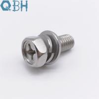 China Stainless Steel 304 316 Cross Recessed Bolt Hexagon Head Combination Screw for sale