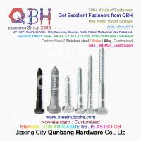 China QBH DIN571 M4-M20 Black Hot DIP Galvanizing Plain Carbon Steel Hexagon Head Wood Screws for sale