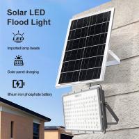 China Outdoor Courtyard Solar Powered Flood Light Remote Control Rainproof Lightning Protection for sale