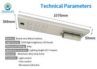 China Solar Powered LED Street Light with Auto On/Off, Lithium Battery Light Time Motion Sensor for Pathway for sale