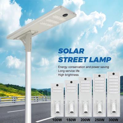 China High Brightness IP65 Waterproof Solar LED Street Light with Intelligent Light Control and All in One Design for sale