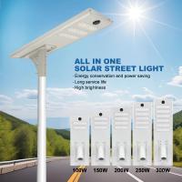 China High Lumens IP65 Waterproof Solar Street Light with Microwave Motion Sensor for Outdoor Use for sale