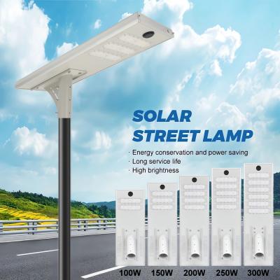 China 300W High Power Auto On/Off IP65 Waterproof All-in-One Solar Street Light for Rural Industrial Parks for sale