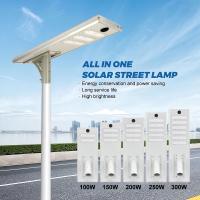 China 150W High Power IP65 Waterproof Solar Street Light with Aluminum Alloy Body for Outdoor Lighting for sale