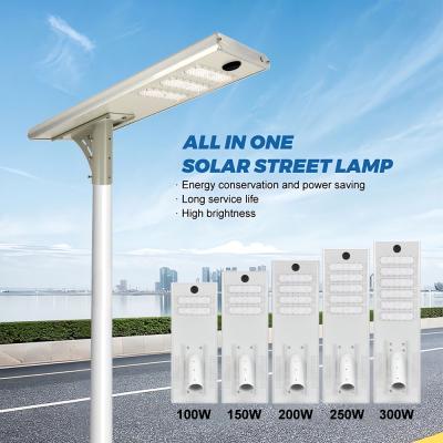 China 150W High Power IP65 Waterproof Solar Street Light with Aluminum Alloy Body for Outdoor Lighting for sale