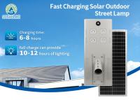China All-in-One Solar Street Light with Microwave Sensor, Dusk to Dawn Auto On/Off, No Wiring Zero Electricity Bill, IP65 Waterproof for Home Outdoor Security for sale
