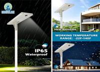 China All-in-One Solar Street Light with Microwave Sensor, Dusk to Dawn Auto On/Off, No Wiring Zero Electricity Bill, IP65 Waterproof for Home Outdoor Security for sale