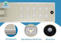 China Integrated Solar LED Street Light COB High Brightness, Monocrystalline Solar Panel 3-5 Days Rainy Day Backup for sale