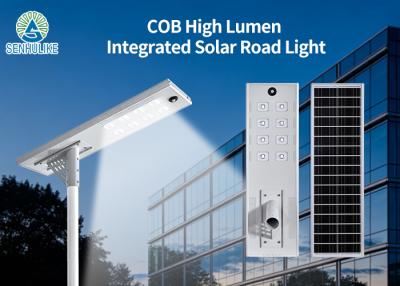 China Smart Microwave Induction Solar Street Light, High-Brightness COB LED Lamp with High Conversion Monocrystalline Solar Panel for sale