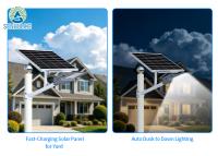 China IP65 Solar Powered LED Street Light, Anti-Rust Aluminum Alloy Outdoor Lamp,High Conversion Solar Panel & New Lithium Battery for sale