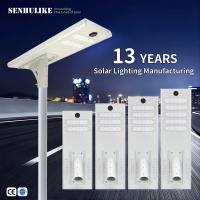 China 100W Dual Module White Solar Road Light with LiFePO4 Battery & Remote Control IP65 for sale