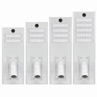 China 100W White All-in-One Dual Module Solar Street Light LiFePO4 Battery Security Lighting for sale
