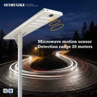 China IP65 Waterproof 200W All-in-One Solar Street Light White 4 Modules Aluminum Built-in Lithium Battery for Highway Parking Lot for sale