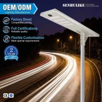 China Solar Street Light All-in-One 200W White 4 Modules IP65 Waterproof Aluminum Built-in Li-ion Battery LED Lamp for Park Plaza for sale