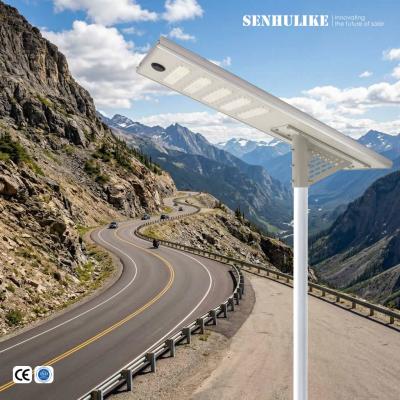 China IP65 Waterproof 250W All-in-One Solar Street Light White 5 Modules Aluminum Built-in Lithium Battery for Industrial Area for sale