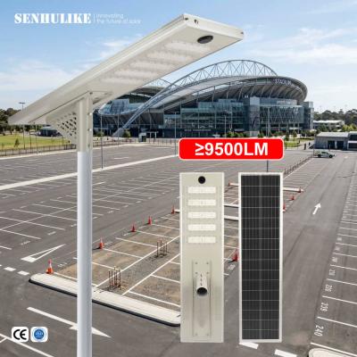 China Commercial Grade All-in-One Solar Street Light 250W White 5 Modules IP65 Waterproof Aluminum Built-in Lithium Battery LED for sale