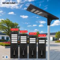 China 3 Modules 150W All-in-One Solar Street Light Black IP65 Waterproof Aluminum Built-in Lithium Battery for Park Plaza for sale