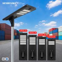 China Commercial Grade All-in-One Solar Street Light 150W Black 3 Modules IP65 Waterproof Aluminum Built-in Lithium Battery LED for sale