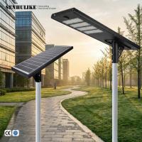 China All-in-One Solar Street Light 200W with 4 Modules Built-in Lithium Battery IP65 Aluminum Housing Microwave Motion Sensor for sale