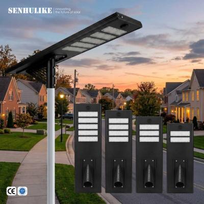 China IP65 Waterproof Solar Street Light 250W Black 5-Module Design 90W Monocrystalline Panel Aluminum Alloy Built-in Lithium Battery Microwave Induction for sale