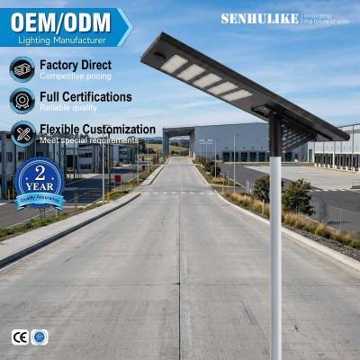 China High Lumen 250W Integrated Solar Street Light 5 Modules 90W Solar Panel Black Aluminum Alloy IP65 Microwave Sensor Li-ion Battery for sale
