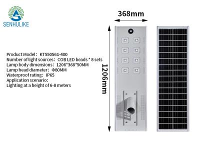 China 8 Eyes All In One Solar Street Light, COB LED IP65 Aluminum Lamp with Microwave Motion Sensor for Outdoor Road Lighting for sale