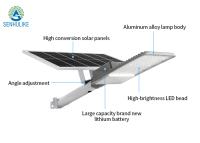 China 150 LEDs Separated Solar Street Light, IP65 Outdoor Lamp with Microwave Sensor for Large Area Lighting for sale