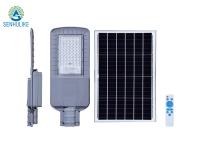 China 60 LEDs Remote Control Solar Street Light, IP65 Aluminum Outdoor Lamp with Microwave Motion Sensor for sale