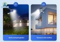 China 60 LEDs Remote Control Solar Street Light, IP65 Aluminum Outdoor Lamp with Microwave Motion Sensor for sale