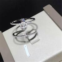 China Luxury jewelry Luxury Jewelry Double circle  ring material 18k white gold yellow gold rose gold diamond ring for sale
