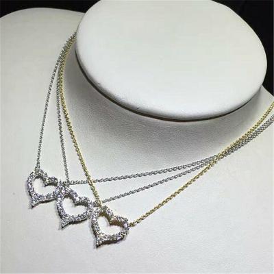 China 18k gold white gold yellow gold rose gold diamond  necklace for sale